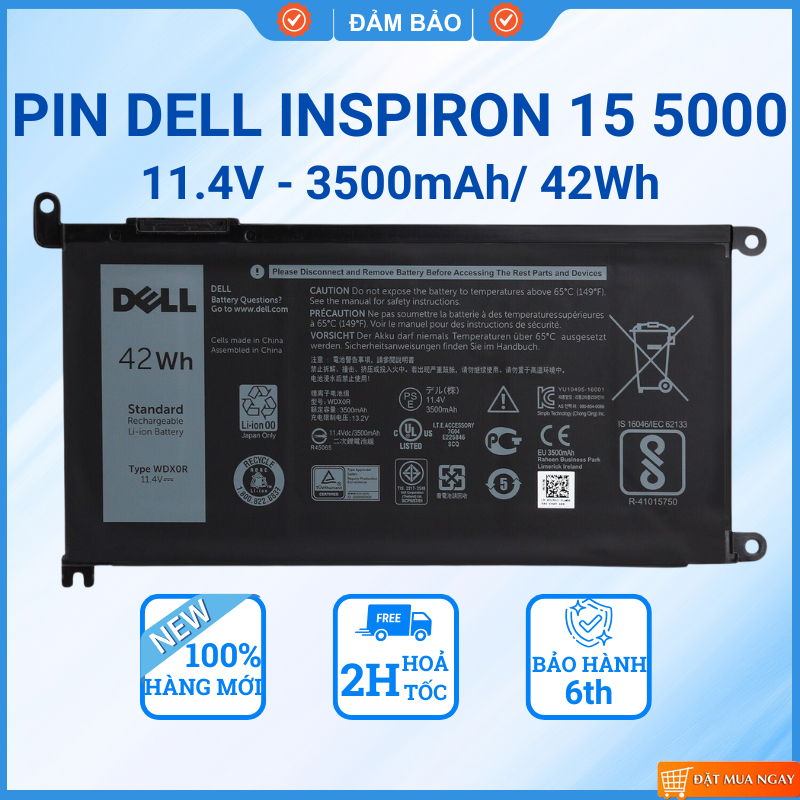 Pin laptop Dell Inspiron 15 5000 7000 5570 5379 5565 5567 5568 5578 ...