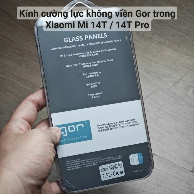 Kính cường lực Gor Xiaomi Mi 14T Pro / Redmi K70 Pro K60 K50 K40 Gaming K30 K20 trong suốt chính ...