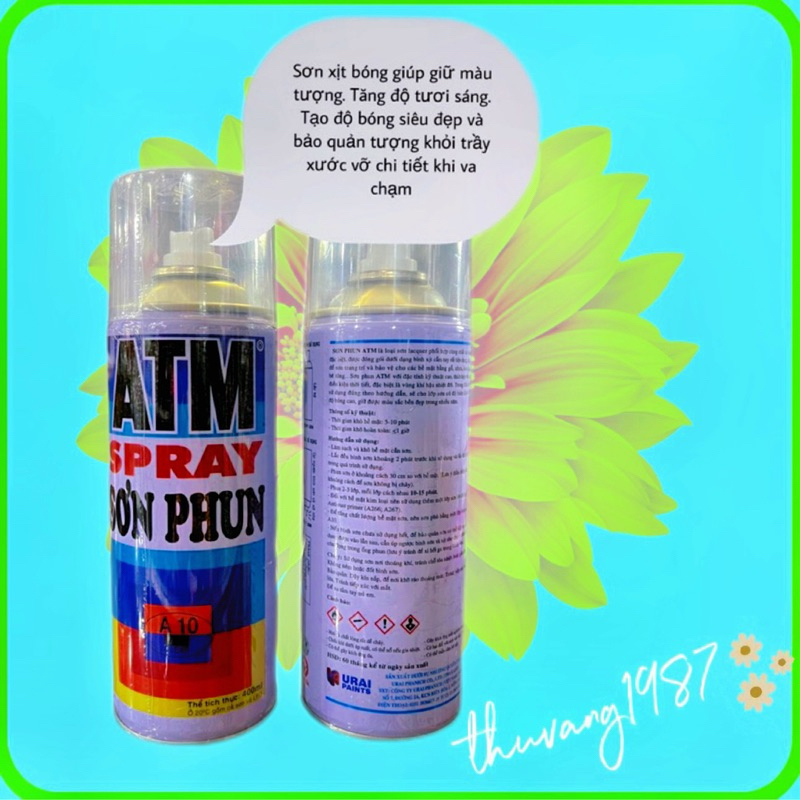 Sơn xịt bóng tượng thạch cao , sơn phun spray ATM A10 400ml | Shopee ...