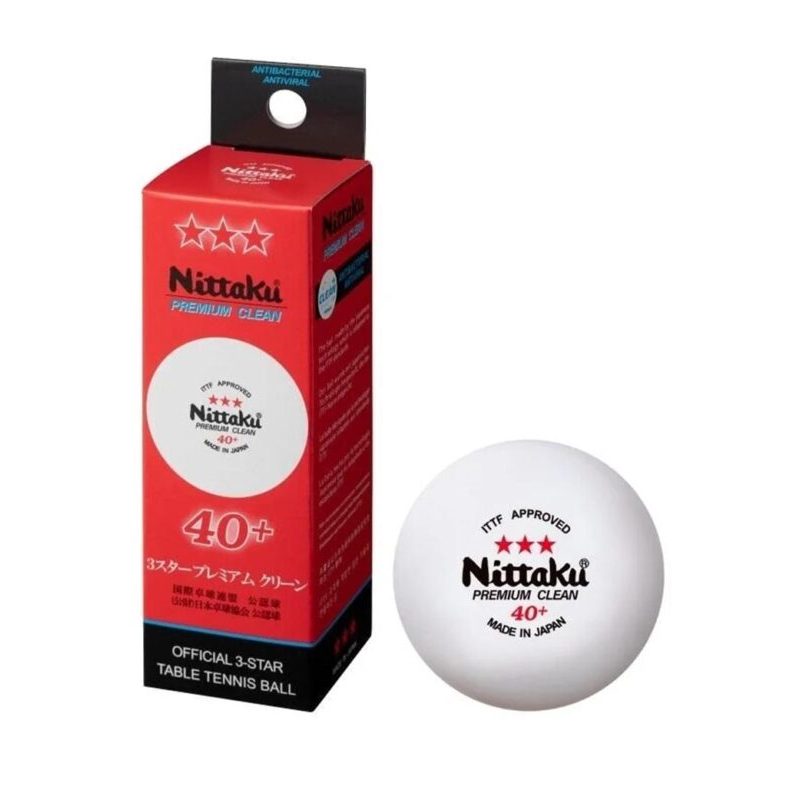 BÓNG NITTAKU 3 STAR 40+ PREMIUM CLEAN HỘP 3 QUẢ | Shopee Việt Nam