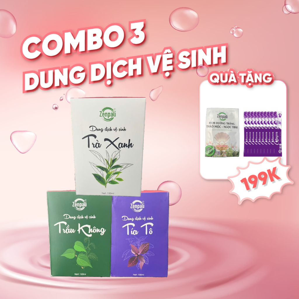 TẶNG GÓI TẮM TRẮNG,10 GÓI COLLAGEN | COMBO 3 Chai Dung Dịch Vệ Sinh Zenpali Tinh Chất Thiên ...