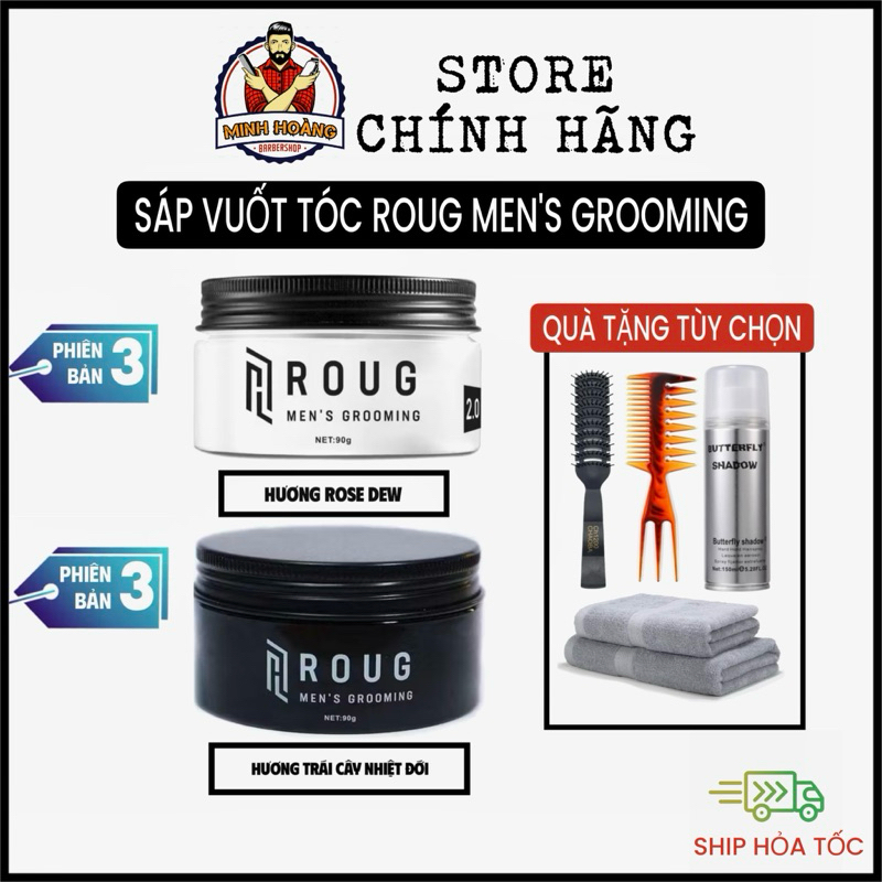 [BẢN MỚI] Sáp vuốt tóc Roug Matt clay, Roug Matte clay sáp Roug trắng ...