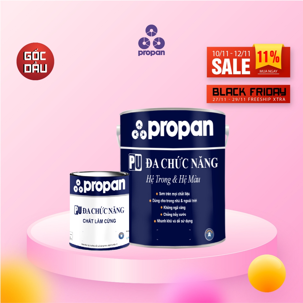 Propan - 2K ACRYLIC - 2K PU - PU Chống Ngã Vàng - 5 kg set | Shopee ...