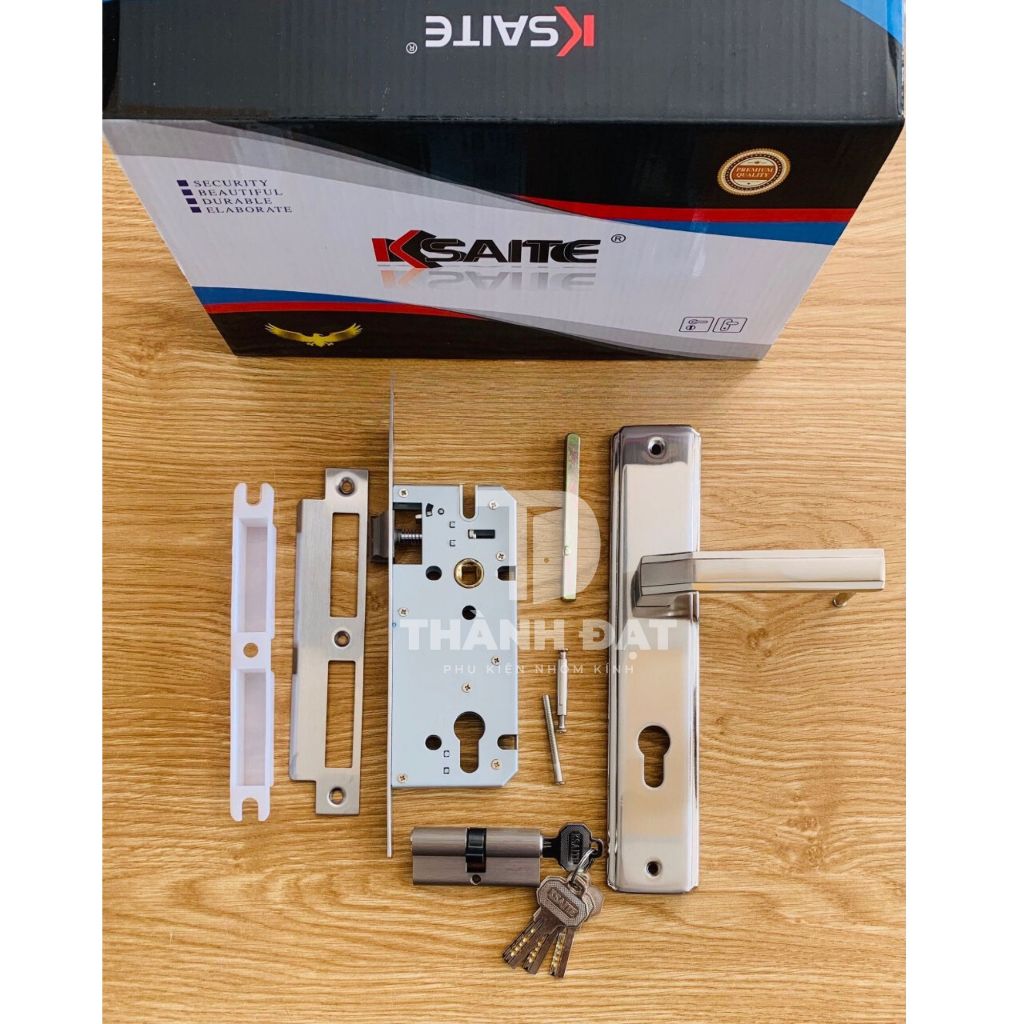 [Chính hãng] Khoá tay gạt hệ 1000 KSAITE MÀU XI INOX dùng cho cửa nhôm ...