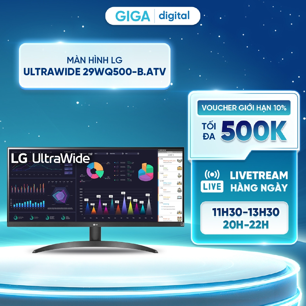 Màn hình LG UltraWide 29WQ500-B.ATV 29 inch | Full HD với công nghệ AMD ...