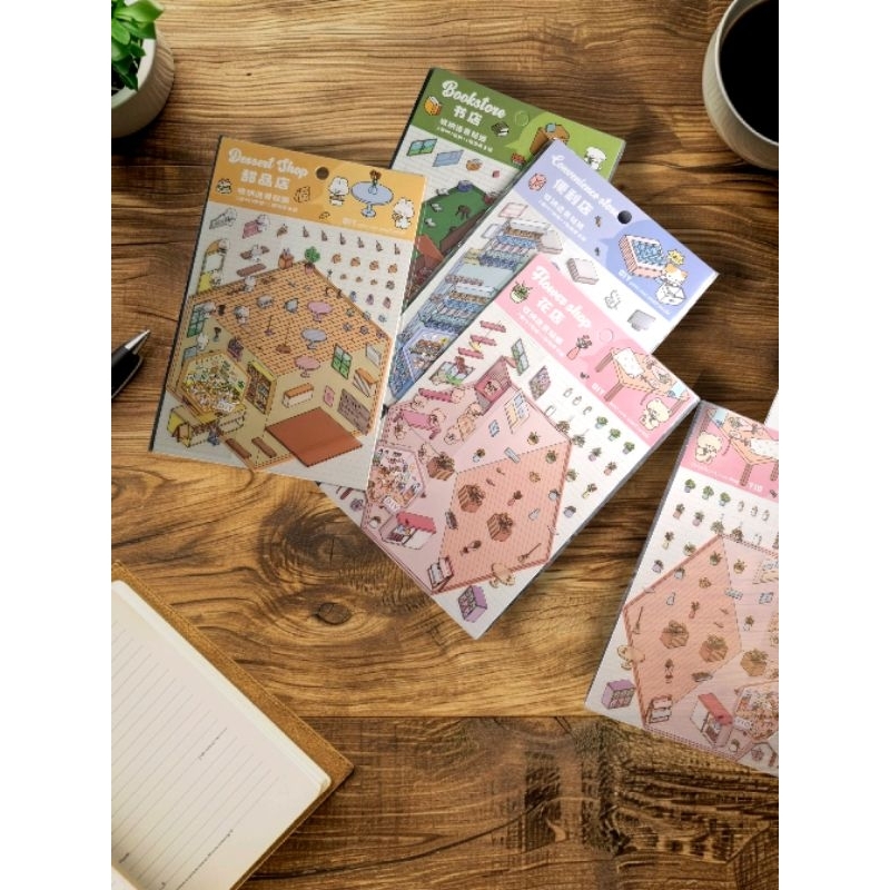 Sticker 3D cảnh quan và lưu trữ loạt thế giới nhỏ | Shopee Việt Nam