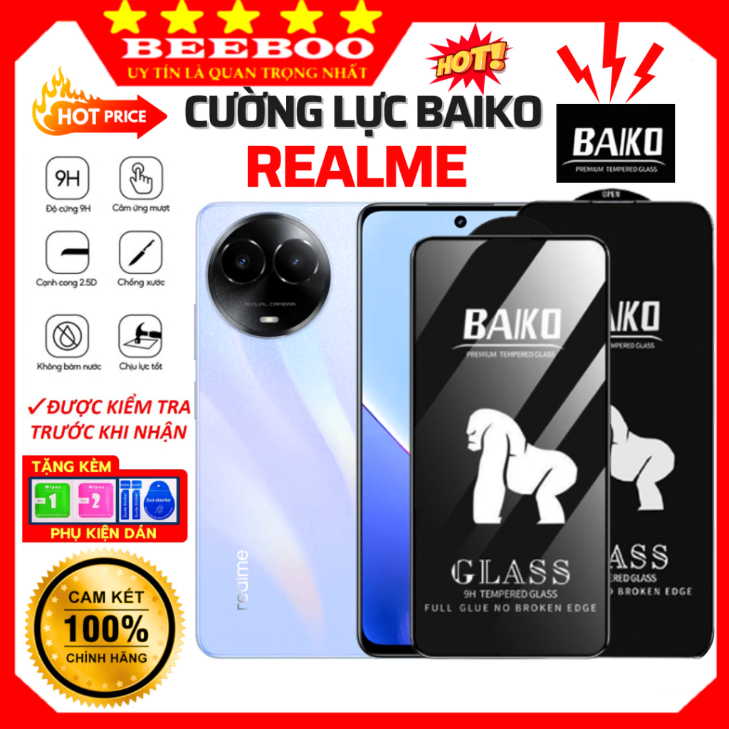 Cường lực Realme Note 70 60 50 Narzo 50 50A 50i 30A GT Neo 5Se V15 Q5i ...