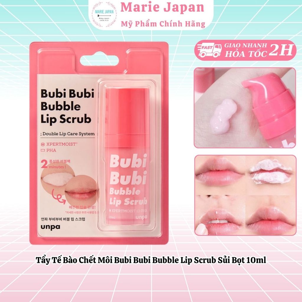 Tẩy Tế Bào Chết Môi Bubi Bubi Bubble Lip Scrub Red Sủi Bọt 10ml ...