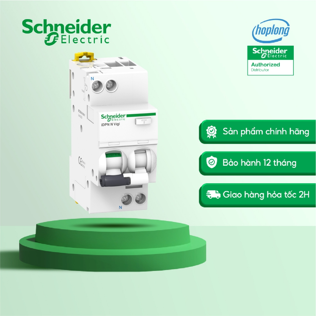 Cầu dao chống dòng rò RCBO Acti9 Schneider A9D31632 1P+N 32A 6kA 30mA | Aptomat chống giật ...
