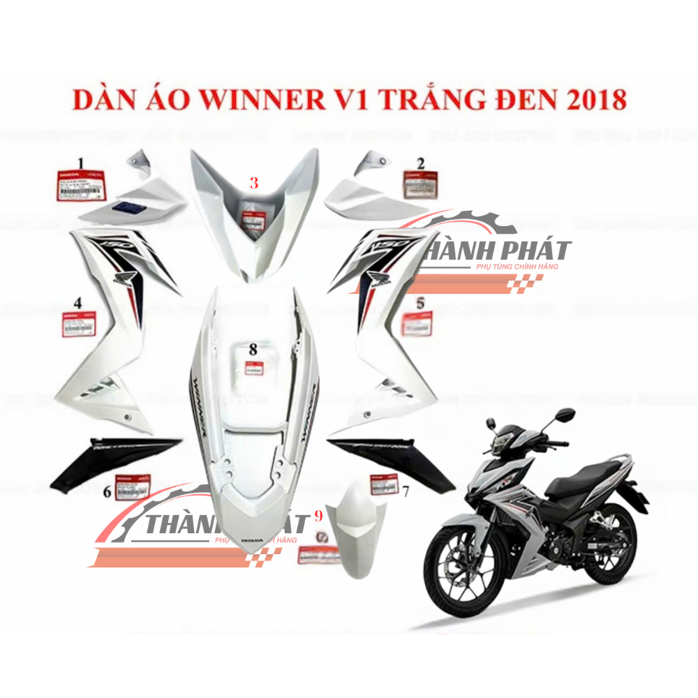 DÀN ÁO WINNER V1 MÀU TRẮNG ĐỜI 2018.2019 ZIN HÃNG(BÁN LẺ TỪNG MÓN ...