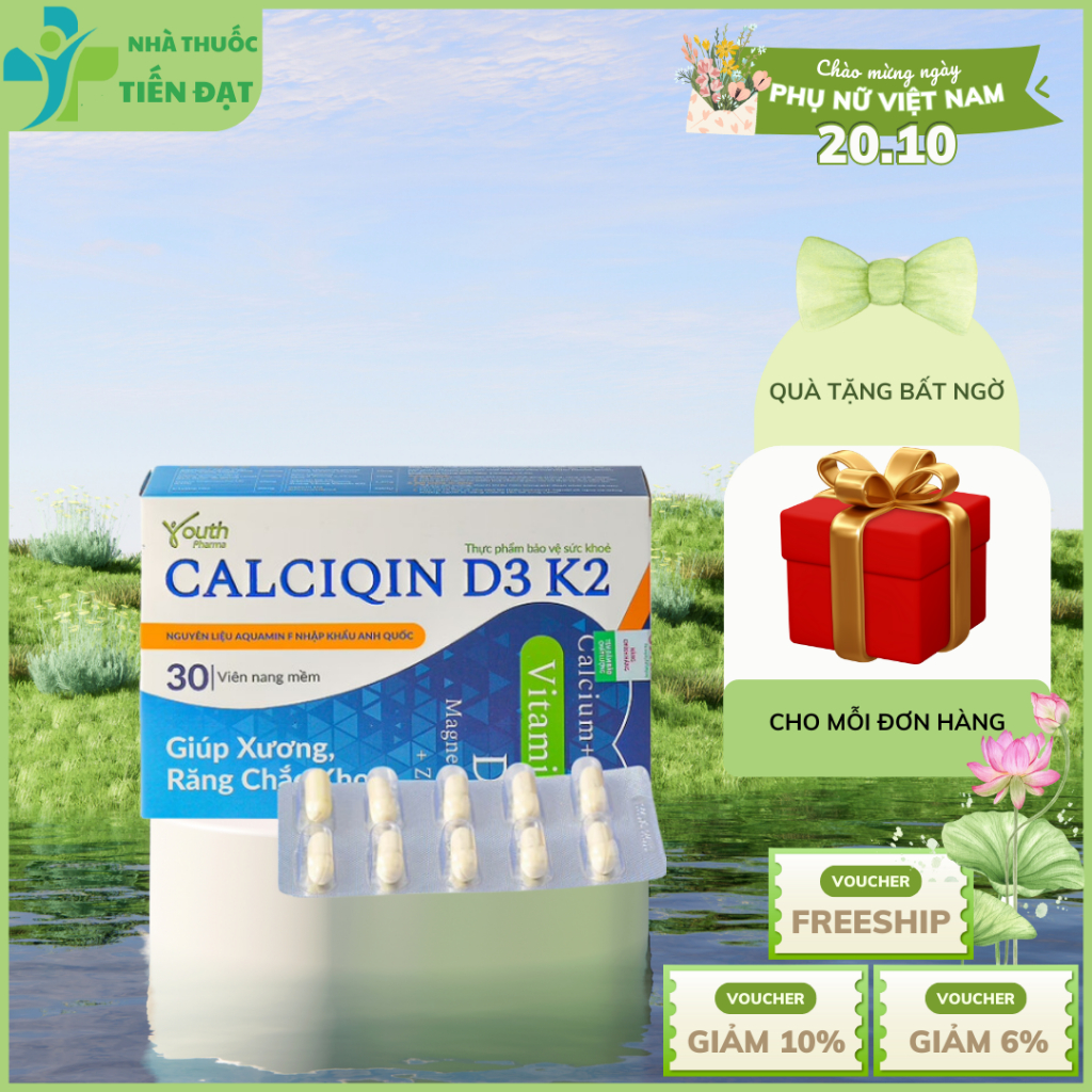 Canxi Calciqin D3 K2 Youth Pharma - Hỗ Trợ Xương Khớp, Tăng Cường Canxi ...