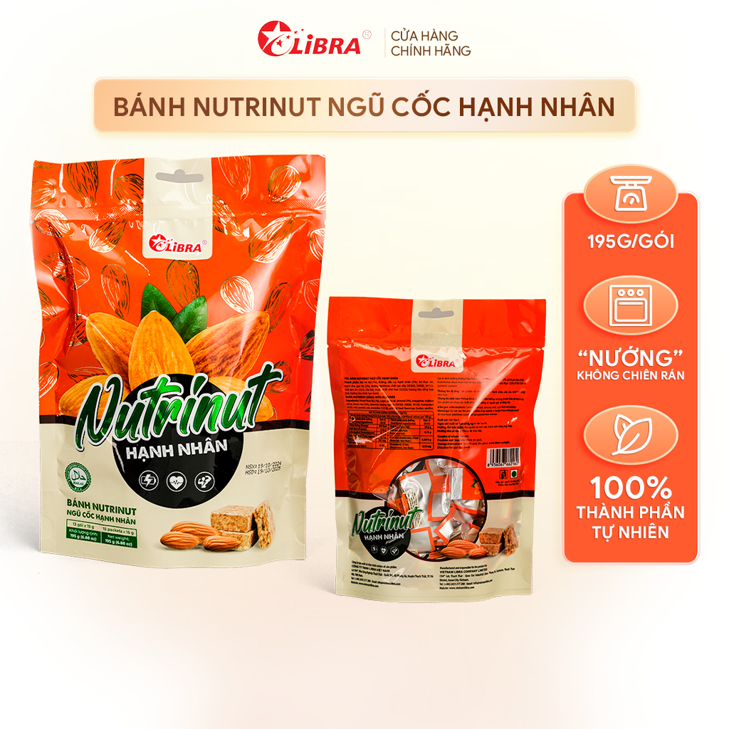 Bánh Nutrinut Ngũ cốc Hạnh nhân, Đồ ăn vặt dinh dưỡng healthy Hạnh nhân ...