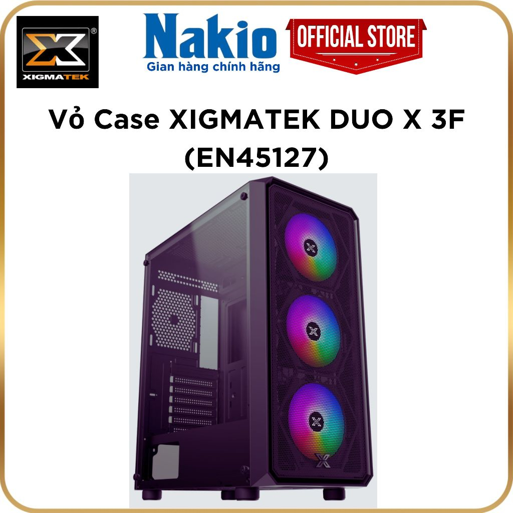 Vỏ Case XIGMATEK DUO X 3F (EN45127) - GAMING ATX, KÈM 03 FAN XIGMATEK Z20F - Chính Hãng 12 tháng ...