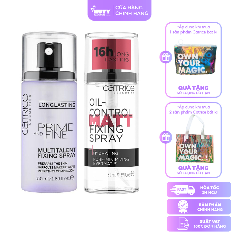 Xịt Khoá Nền Kiềm Dầu Và Cố Định Lớp Trang Điểm Catrice Oil-Control ...