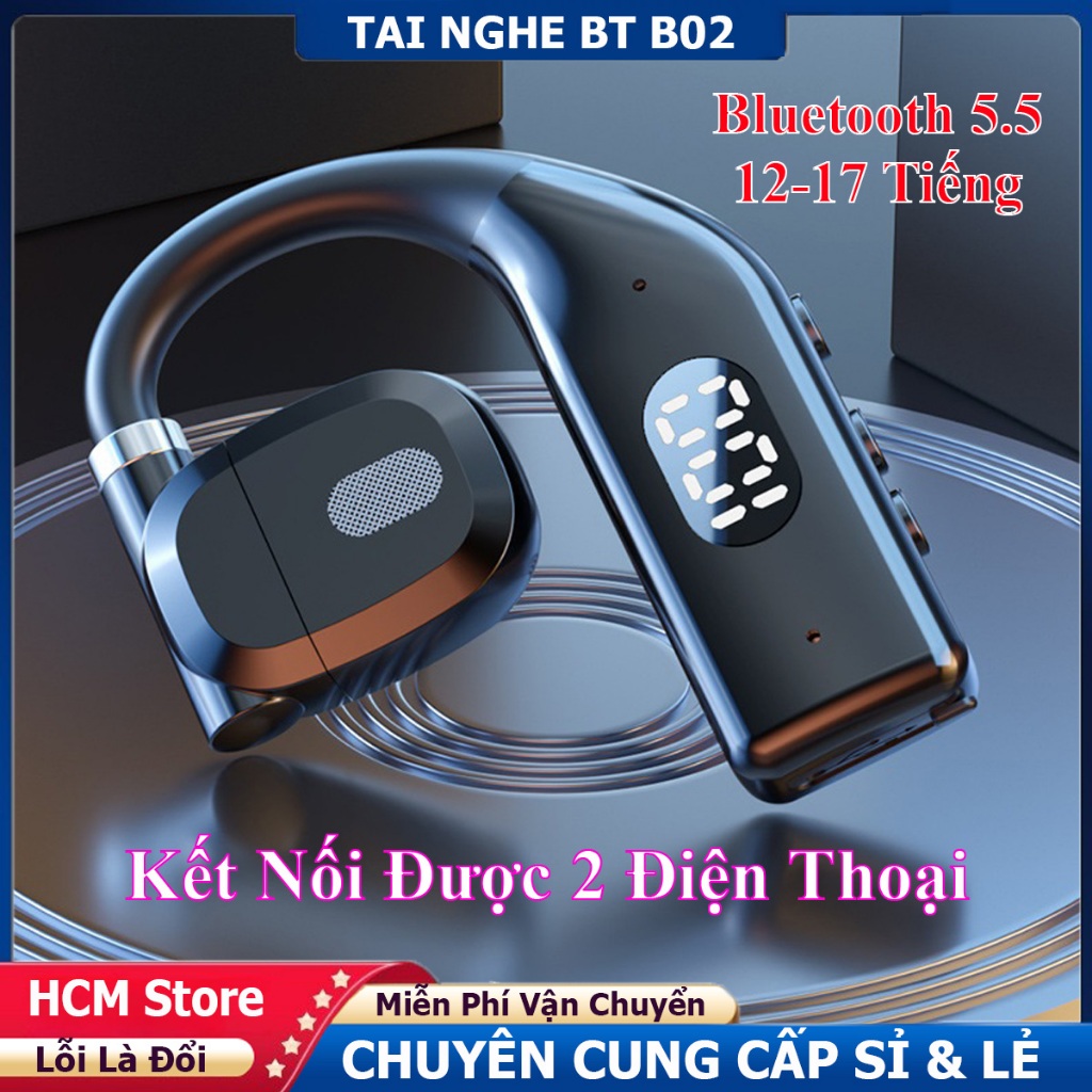 Tai Nghe Bluetooth Không Dây B02 Kết Nối Được 2 Điện Thoại Pin Cực Trâu ...