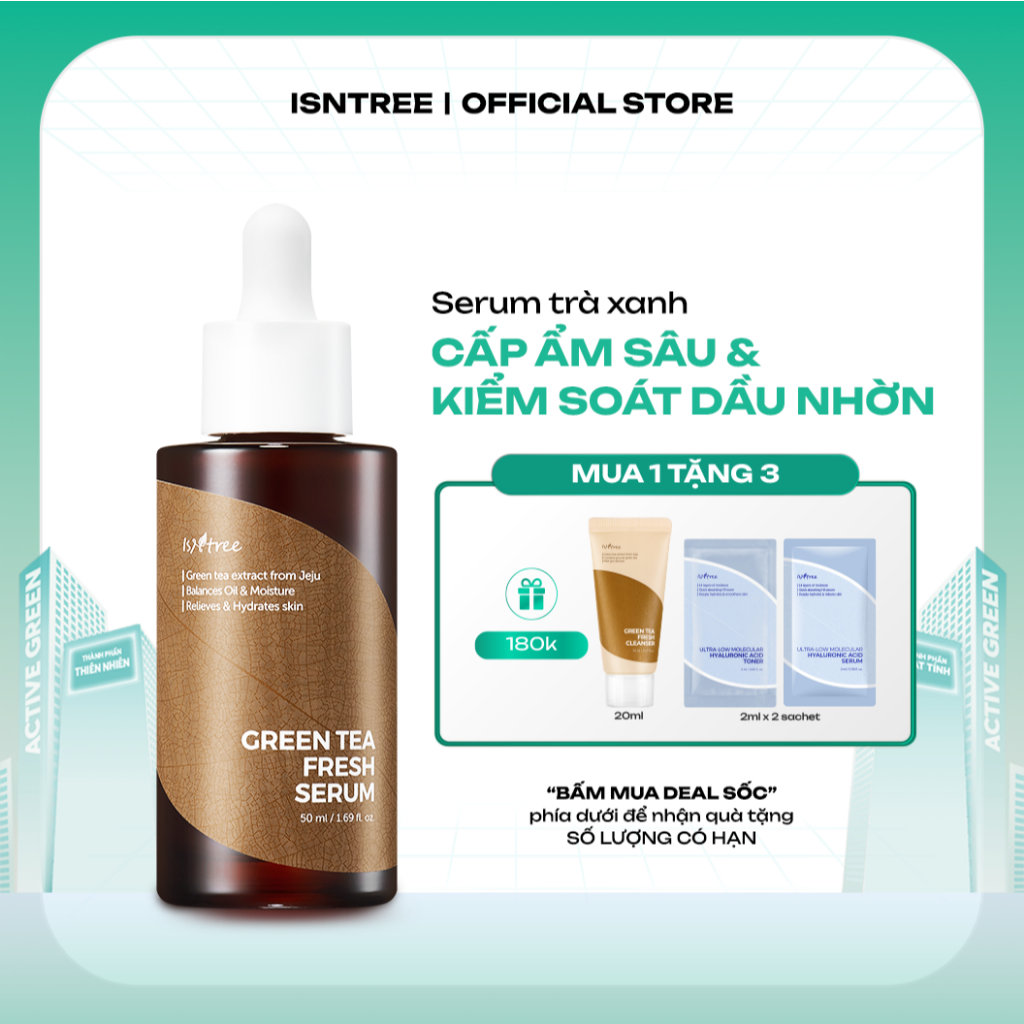 Sữa dưỡng Trà Xanh cấp ẩm Isntree Green Tea Fresh Emulsion 120ml ...