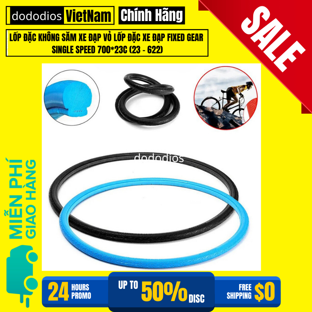 Lốp (Vỏ) Đặc Không Săm Xe Đạp Nhẹ Nảy Chọn Màu Xe Đạp Thể Thao Fixed ...