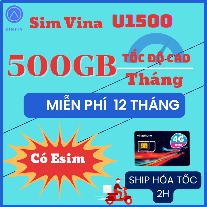 Sim 4G Vinaphone U1500 500gb 1 tháng / Trọn Gói 1 Năm | Shopee Việt Nam