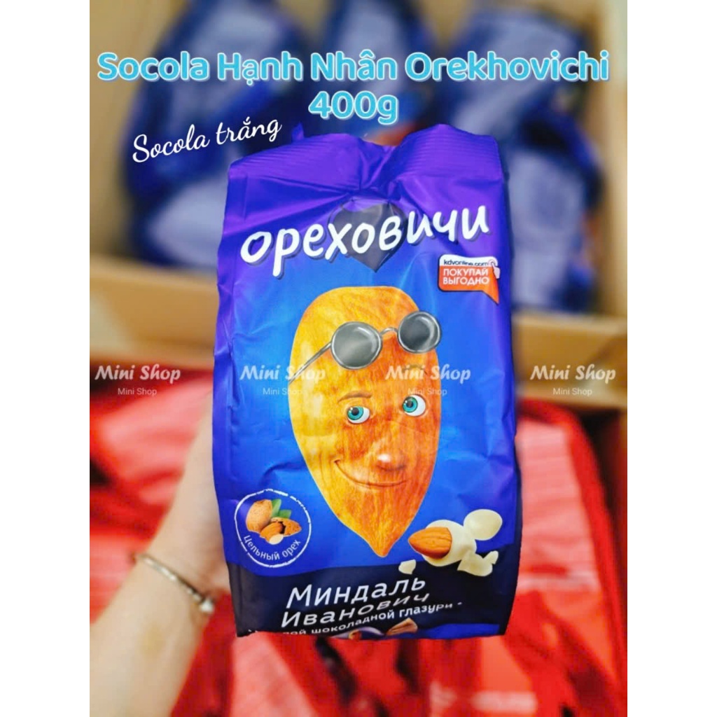 Kẹo Socola Hạnh Nhân Ivan Nga 400g | Shopee Việt Nam