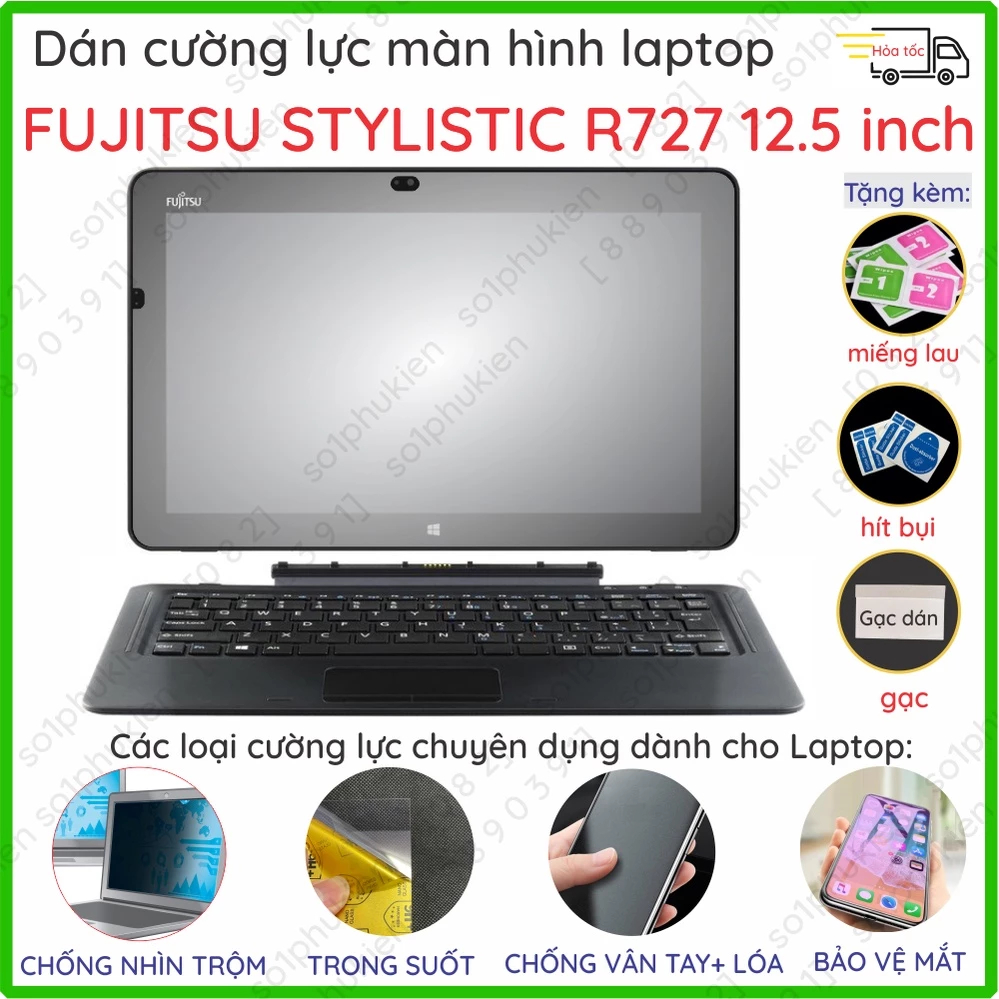 Dán cường lực máy tính bảng FUJITSU STYLISTIC R727 12.5 inch/ Fujitsu ...