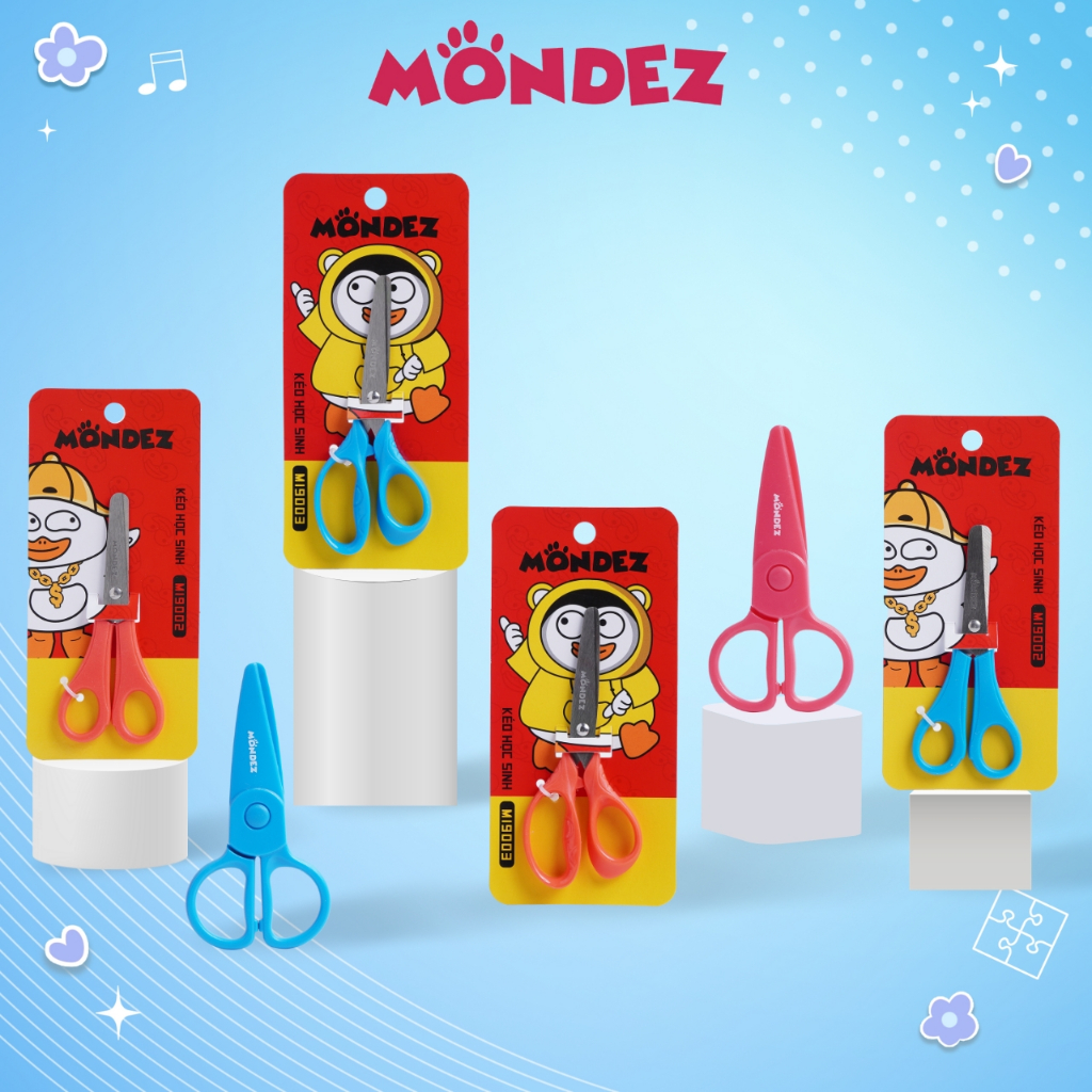 Kéo Nhựa MONDEZ Kéo Cắt Giấy An Toàn Cho Bé, Kéo Thủ Công Học Sinh Cấp ...
