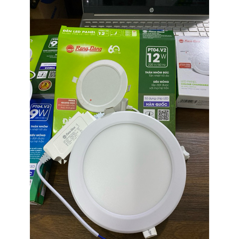 Đèn LED Panel âm trần tròn Rạng Đông PT04.V2 110/9W, 135/12W chính hãng | Shopee Việt Nam