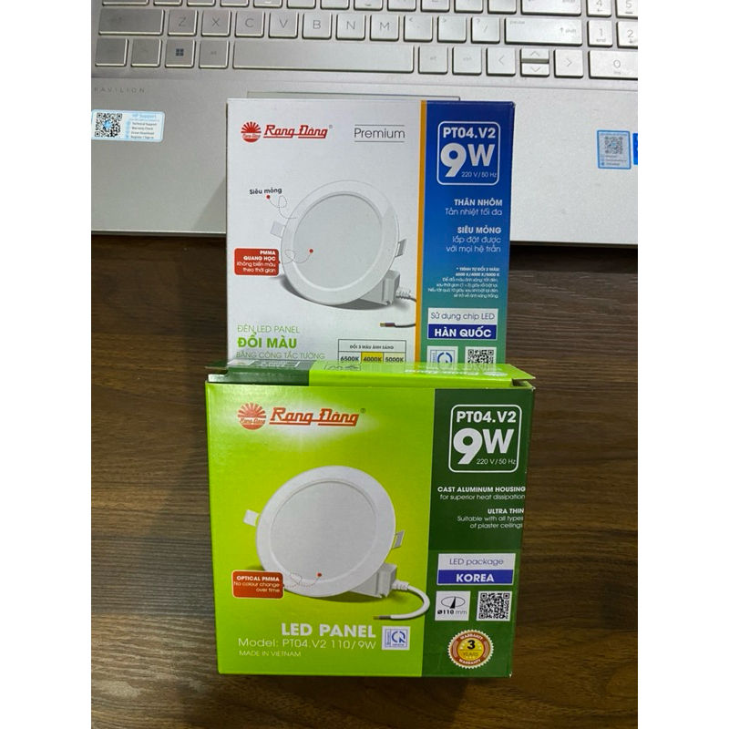Rạng Đông- Led panel tròn 9w khoét 110mm PT04 v2 110/9w thân nhôm Chính hãng. | Shopee Việt Nam