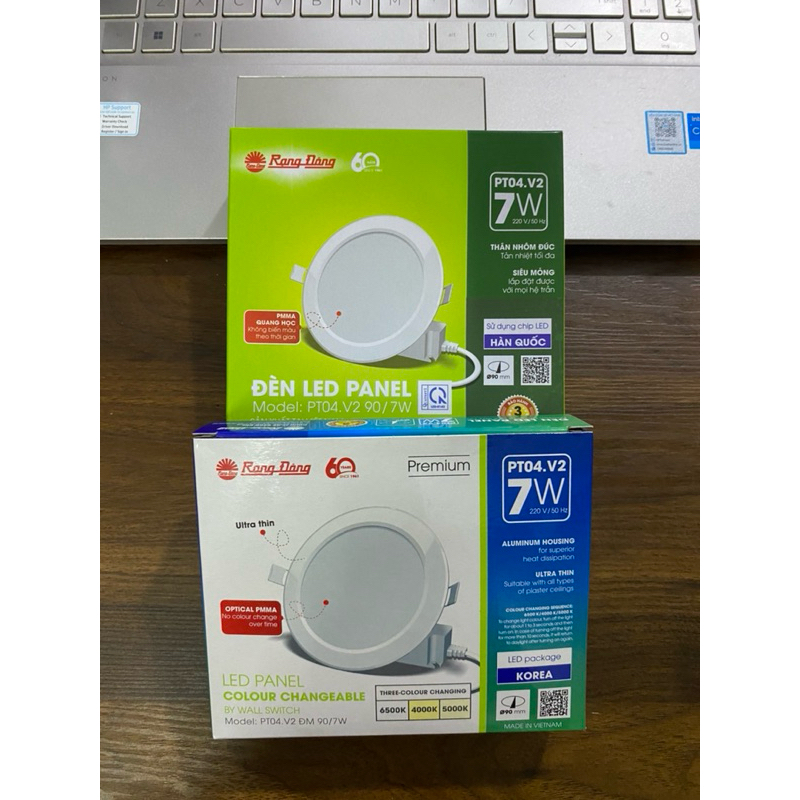 Rạng Đông- Led panel tròn 7w khoét lổ 90mm mã PT04.V2 90/7w chính hãng | Shopee Việt Nam