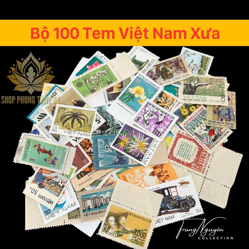 Bộ Sưu Tập 100 Con Tem Xưa Việt Nam Khác Nhau Từ 194x-198x Không Trùng ...