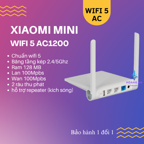 Bộ phát wifi Router wifi Xiaomi Mini ac1200,rom tiếng việt,wifi dual ...