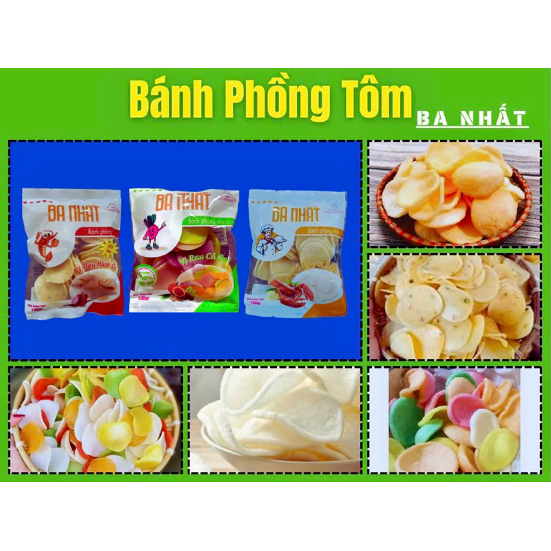 [ MỚI ] Bánh Phồng Tôm Ba Nhất Gói 100G Đủ Vị Nguyên Bản/Tiêu Hành Ớt ...