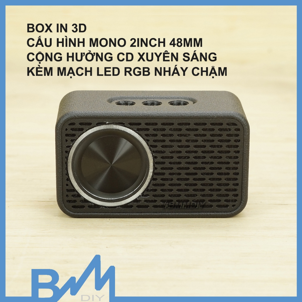 Box loa mini in 3D mono cộng hưởng CD xuyên sáng có LED 129x75x62mm ...