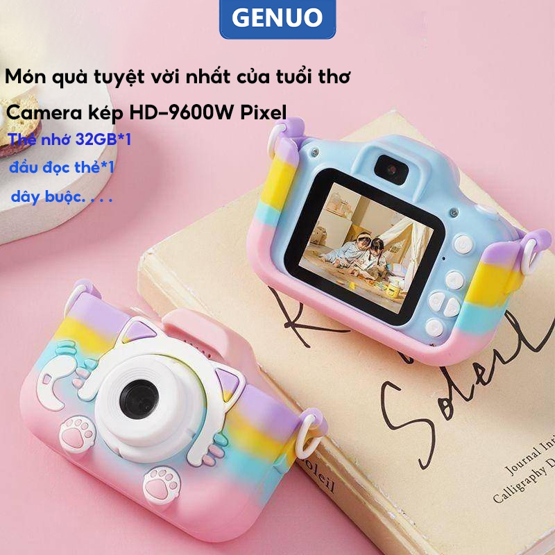 GENUO Camera của trẻ em,Máy ảnh Mini cho Bé Độ nét cao,Với thẻ nhớ và ...