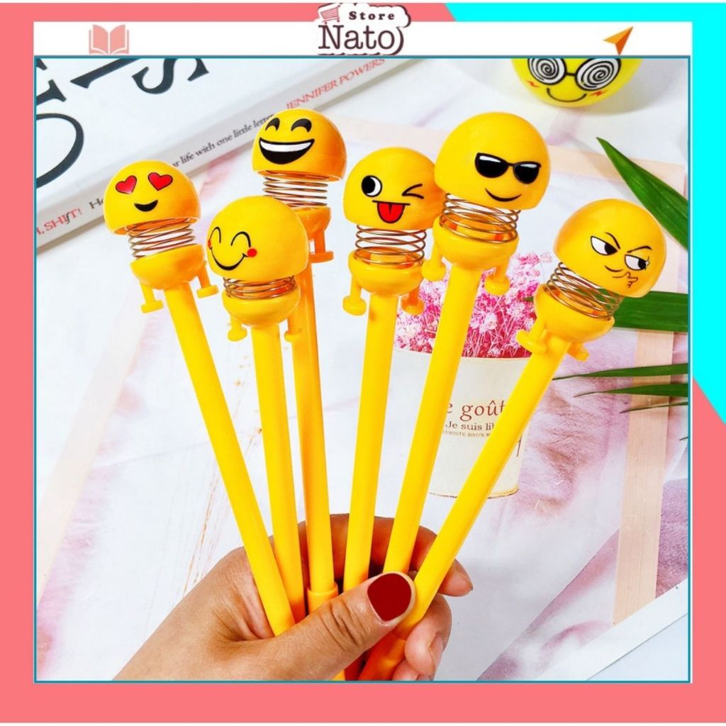 ( sỉ 5K ) Combo 5 Bút Viết Hình Emoji Vui Nhộn_ Bút Cute Dễ Thương Hoạt ...