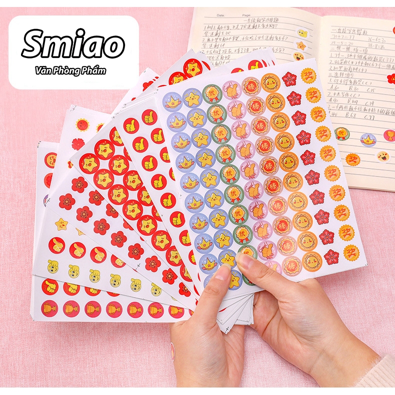 Sticker khen thưởng học sinh dán sổ cute dễ thương giá rẻ, sticker đồ ...