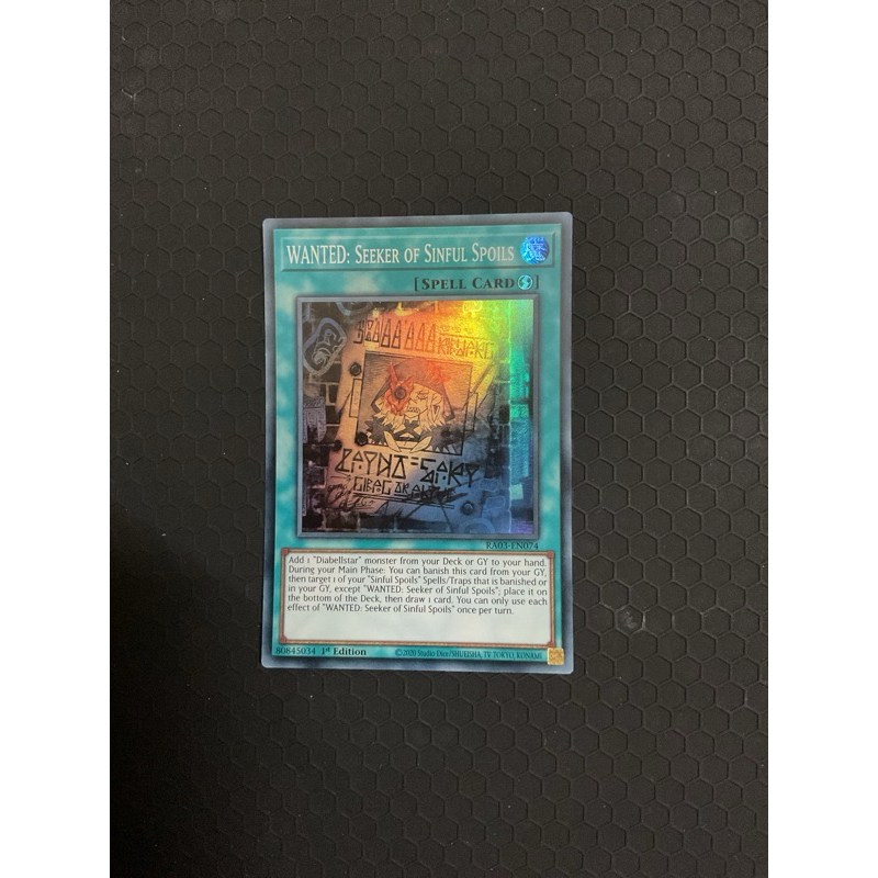 Thẻ bài Yugioh : WANTED: Seeker of Sinful Spoils - RA03-EN074 - Super Rare | Shopee Việt Nam