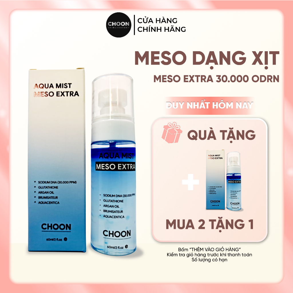 Meso Dạng Xịt Meso Extra Cấp Nước Dưỡng Ẩm, Tăng Sinh Collagen Sodium ...