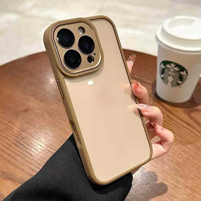 Ốp lưng X&M Touch Skin Clear trong suốt viền màu cho điện thoại ip 16 ...