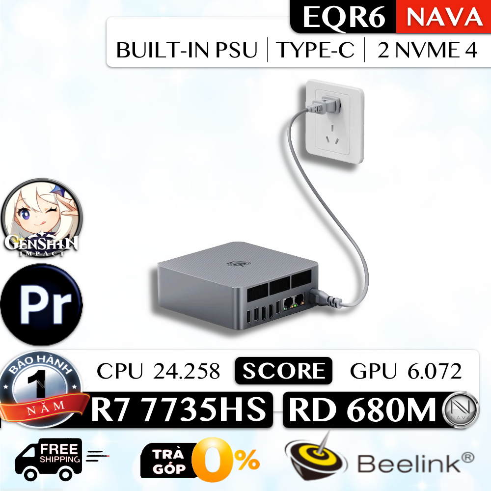 Mini PC Beelink EQR6 ⚡️ AMD 7735HS | Nucbox M5 PLUS ⚡️ R7 5825U Máy ...
