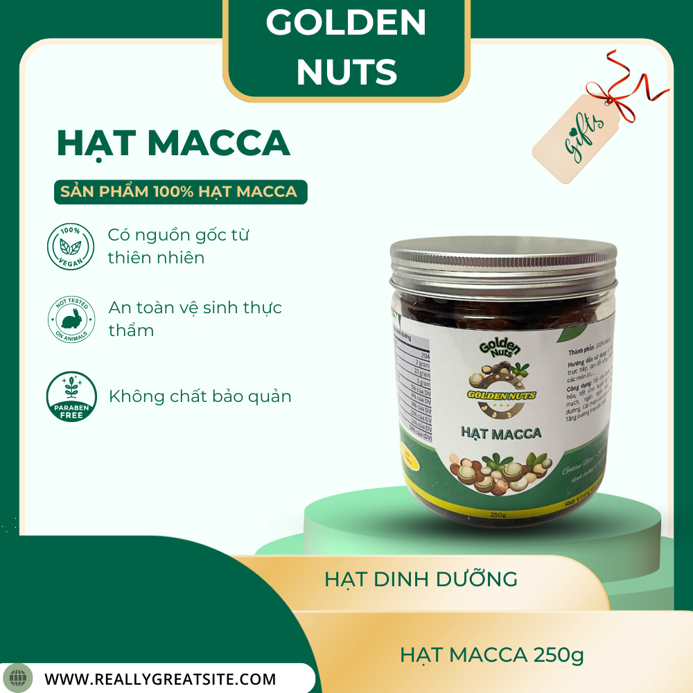 Hạt Dinh Dưỡng Macca Golden Nuts hộp nhỏ 250g | Shopee Việt Nam