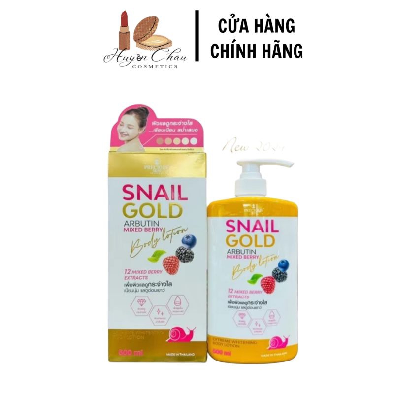 Sữa Dưỡng Thể Snail Gold Arbutin Mix Berry Body Lotion Preciuos Skin ...