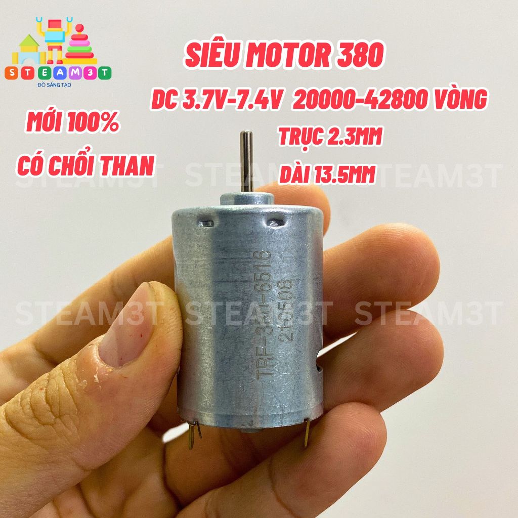 Motor 380 3V 7.4V 12V mã RK-380PH-5524 tốc độ cao 47500 RPM dùng pin ...