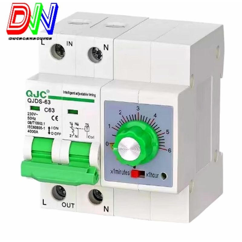 MCB Timer Hẹn Giờ Đếm Ngược 63A - [Tối Đa 6 Giờ] Chống Chập Chống Quá ...