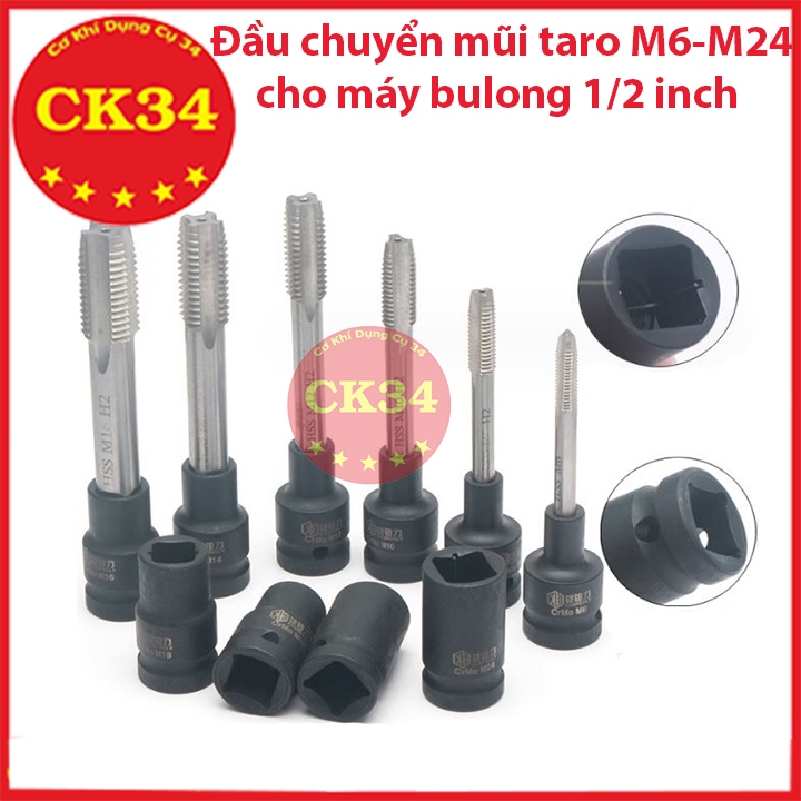 Bán lẻ - Đầu chuyển mũi taro M4-M30 cho máy bulong, cần lắc tự động ...