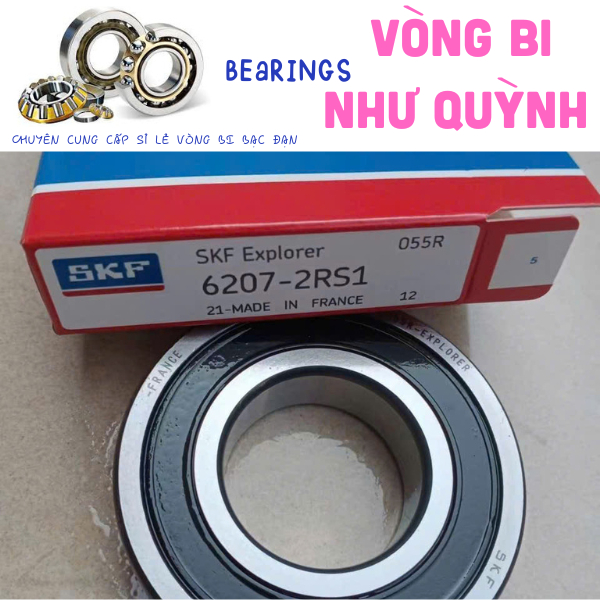 Vòng bi bạc đạn SKF 6200 6201 6202 6203 6204 6205 6206 2RS1/C3 (bít nhựa)_2Z/C3 bít thép ...
