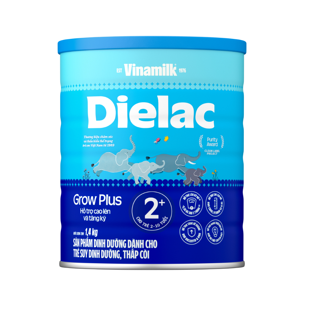 Sữa công thức Vinamilk Dielac Grow Plus 2+ Hộp thiếc lon 1400g (Sữa Non) | Shopee Việt Nam