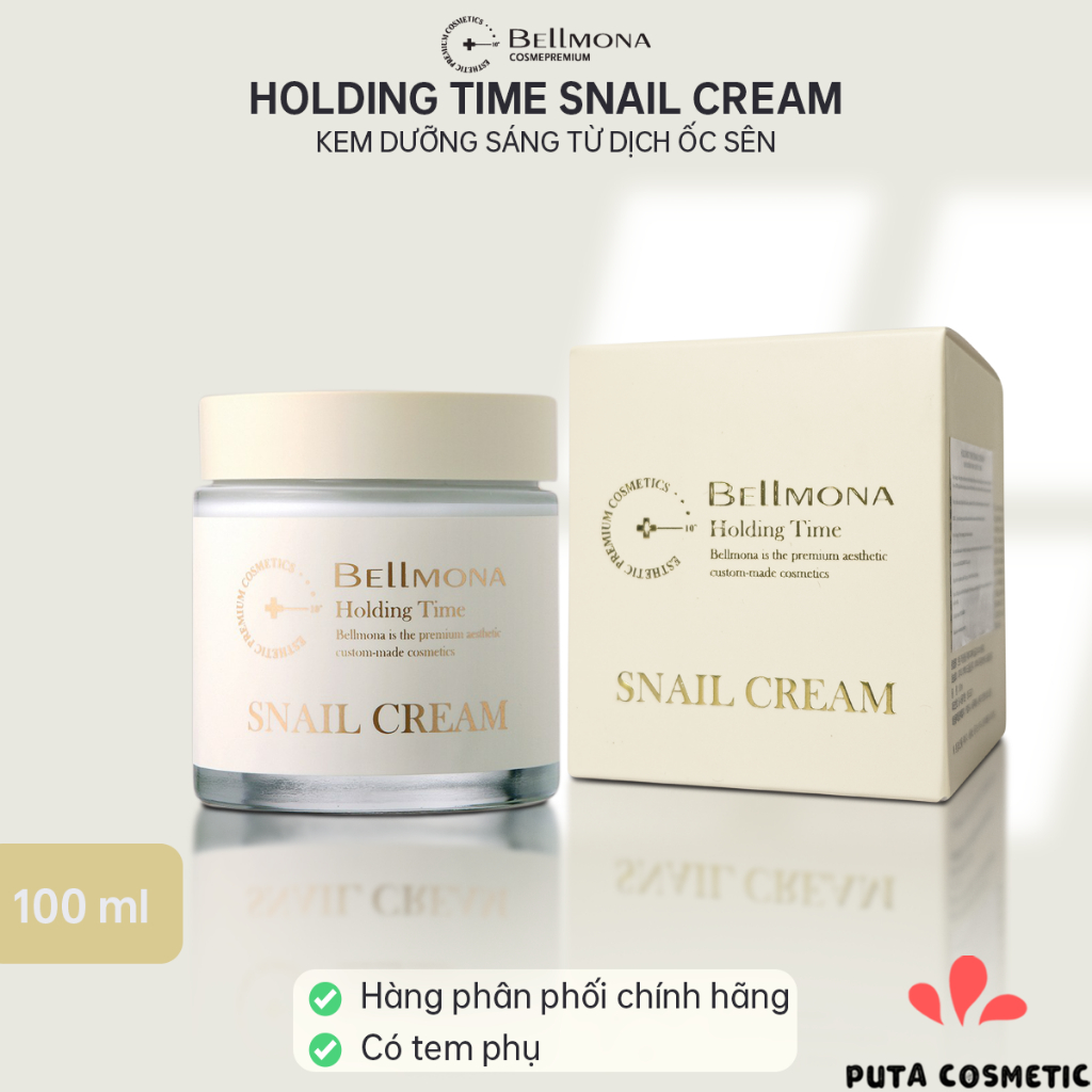 Bellmona Holding Time Snail Cream 100ml - Kem dưỡng tinh chất ốc sên ...