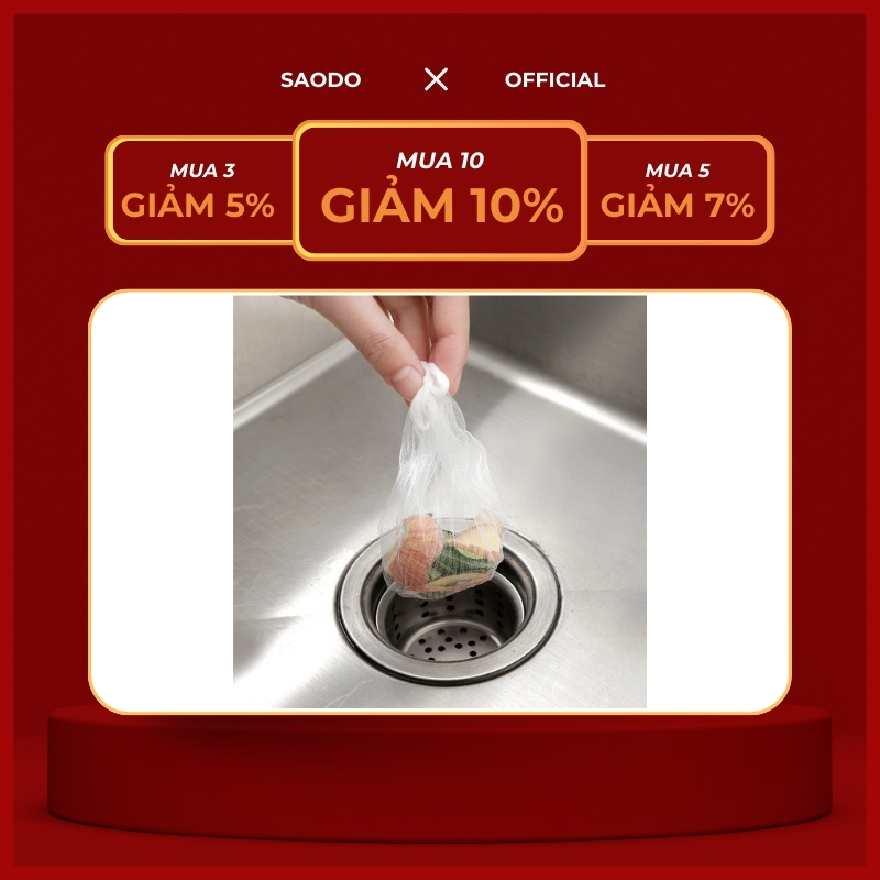 100 Túi Lọc Rác Bồn Rửa Chén Bát Chính Hãng, Thoát Sàn Nhanh Gấp 5 Lần ...