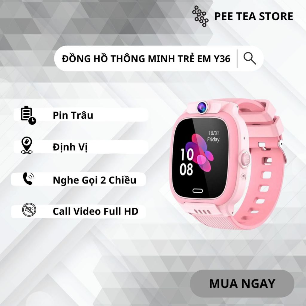 Đồng Hồ Thông Minh Y36, Lắp Sim Nghe Gọi video, Định Vị Cảnh Báo Chống Nước Có Tiếng Việt - Pee ...