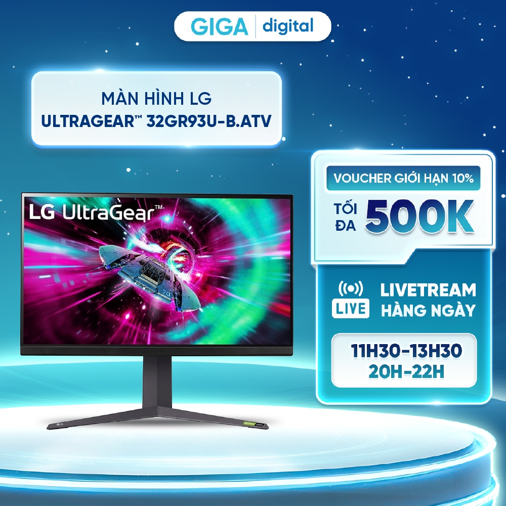 Màn hình LG UltraGear™ 32GR93U-B.ATV 32 inch UHD - Tốc độ làm mới 144Hz cùng tốc độ phản hồi 1ms ...